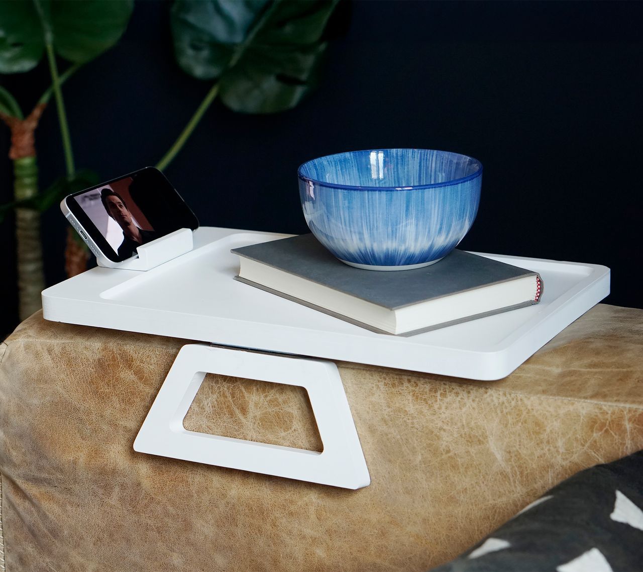 Limitless Couch Foldable Tray Table with Rotating Phone Holder - QVC.com