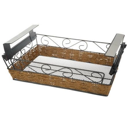 Kabinet-Mate Self Adhesive Wicker Basket Klutter Catcher - QVC.com