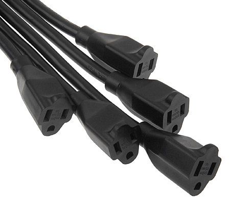 Power Squid Surge Protector Flexible 5 Outlet Power Cord - QVC.com