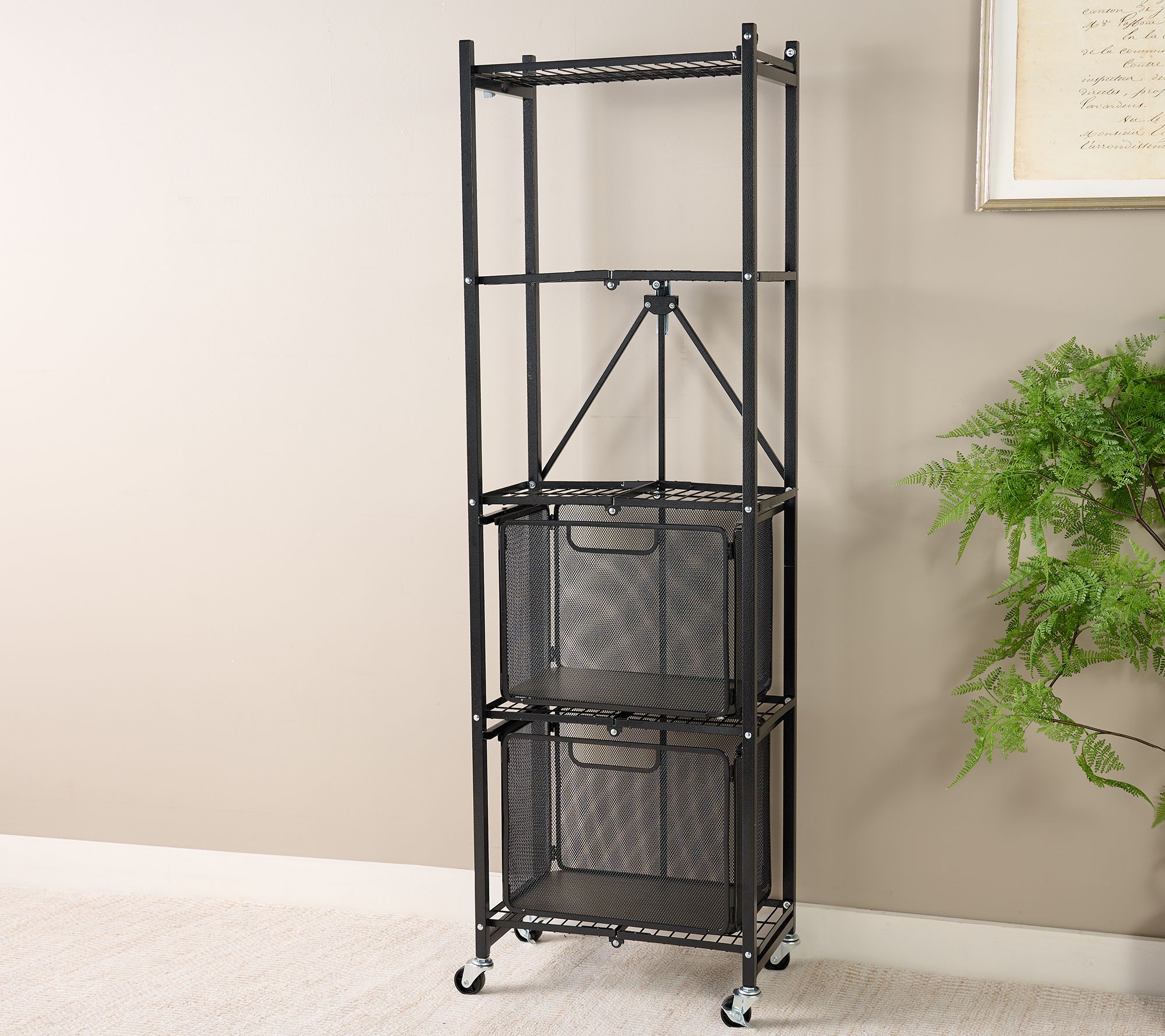 "As Is" Pop-It 5-Tier Slim Rack with 2 Sliding Drawers - QVC.com