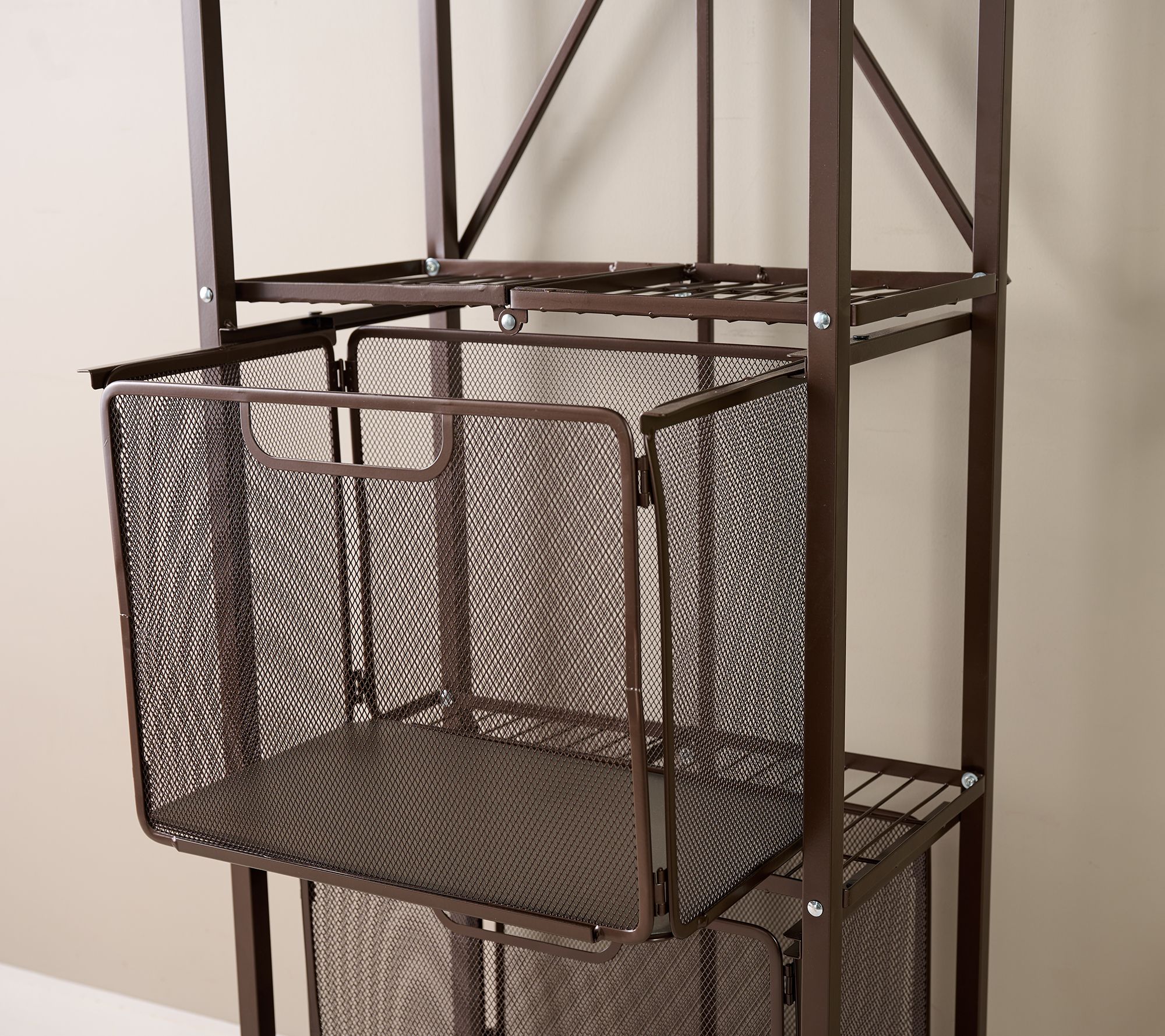 "As Is" Pop-It 5-Tier Slim Rack with 2 Sliding Drawers - QVC.com