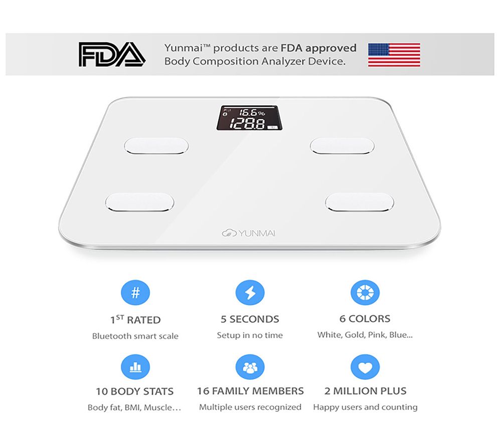 Yunmai White Color Smart Scale - QVC.com