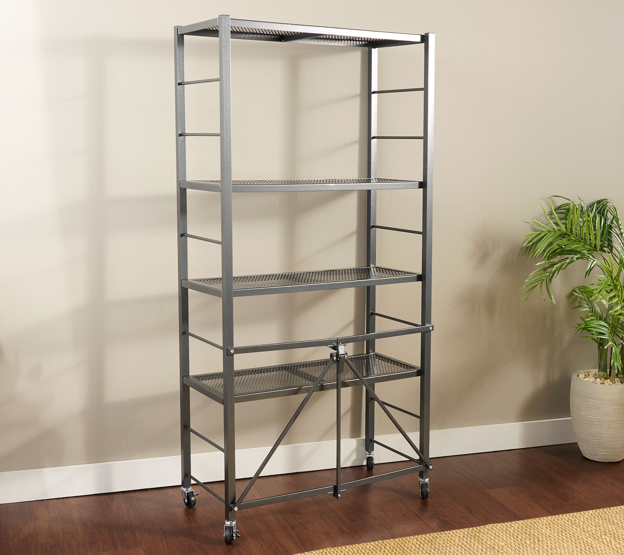 Pop-It 4 Tier Collapsible and Adjustable Storage Rack - QVC.com