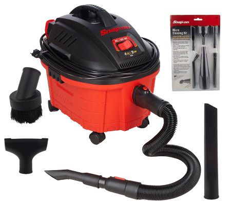 Snap-On 4 Gallon Wet/Dry Vac w/ Casters & Micro Cleaning Kit - Page 1 ...