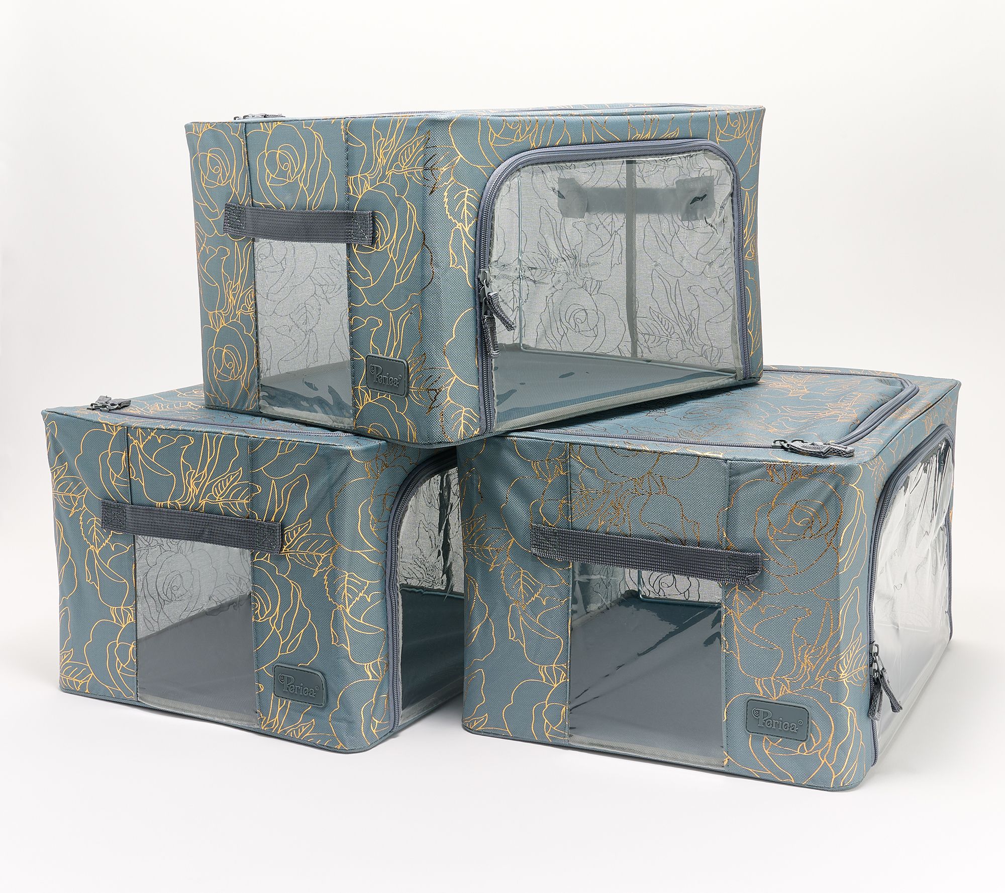 "As Is" Periea Set of 3 Small Collapsible Storage Boxes - QVC.com
