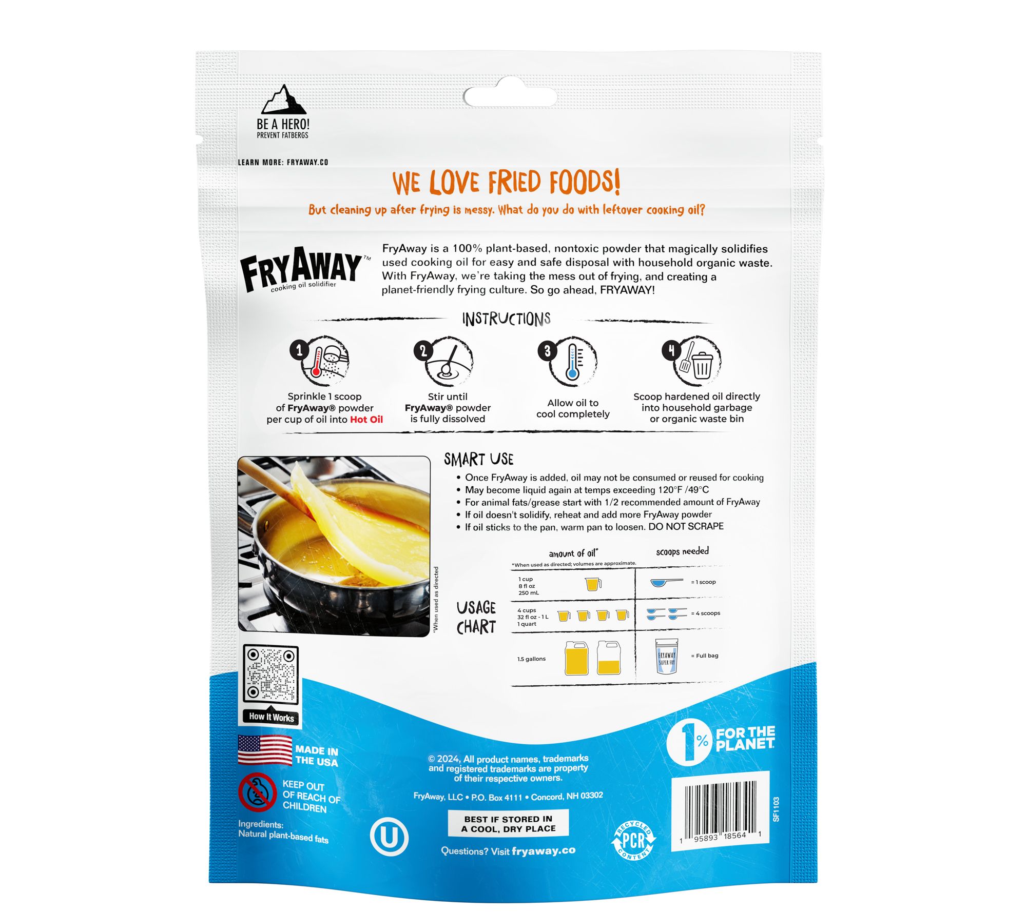 FryAway Set of 2 Super Fry Cooking Oil Solidifier - QVC.com