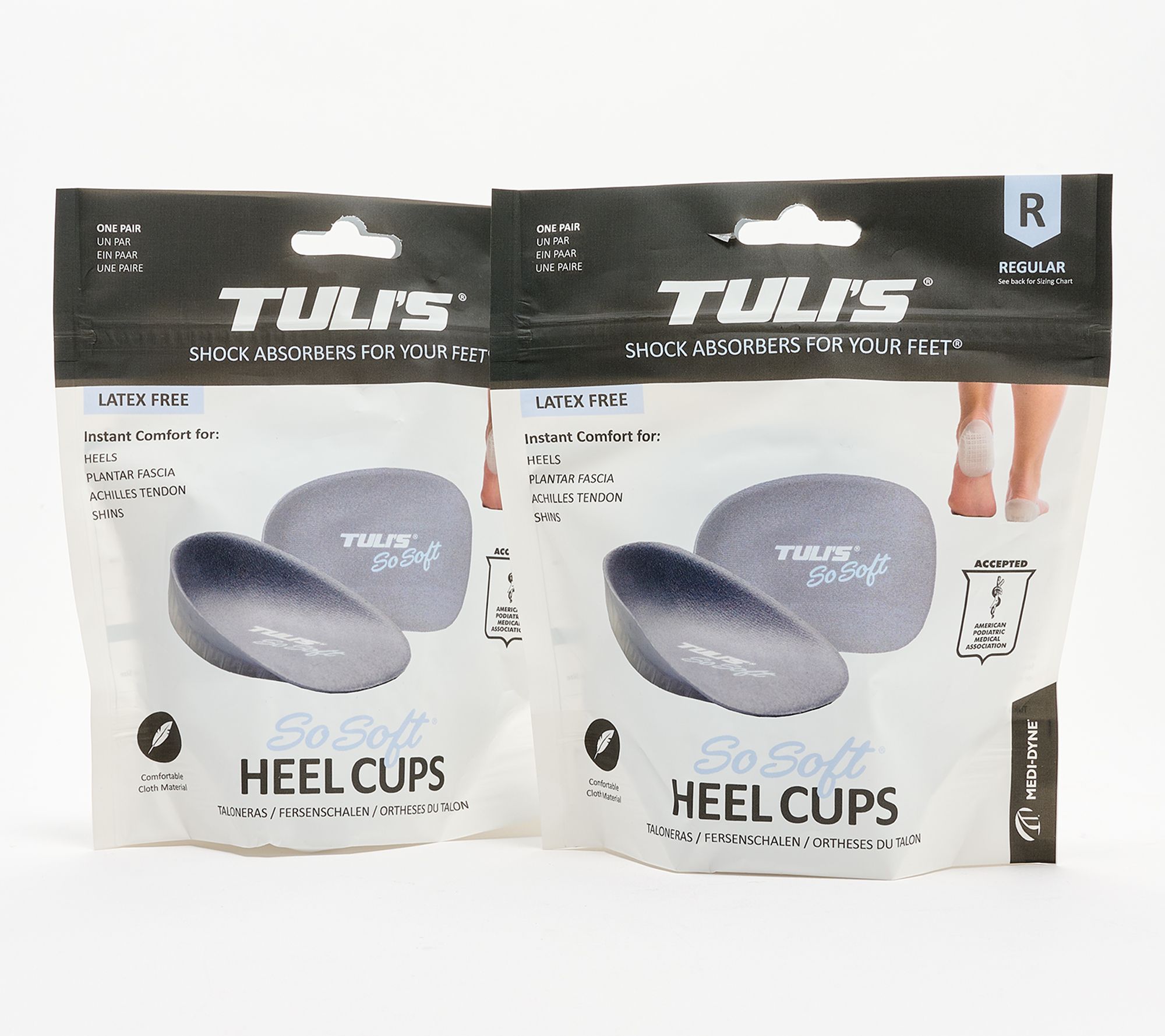 Tuli's So Soft 2 Pair of Gel Comfort Shoe Heel Cups - QVC.com