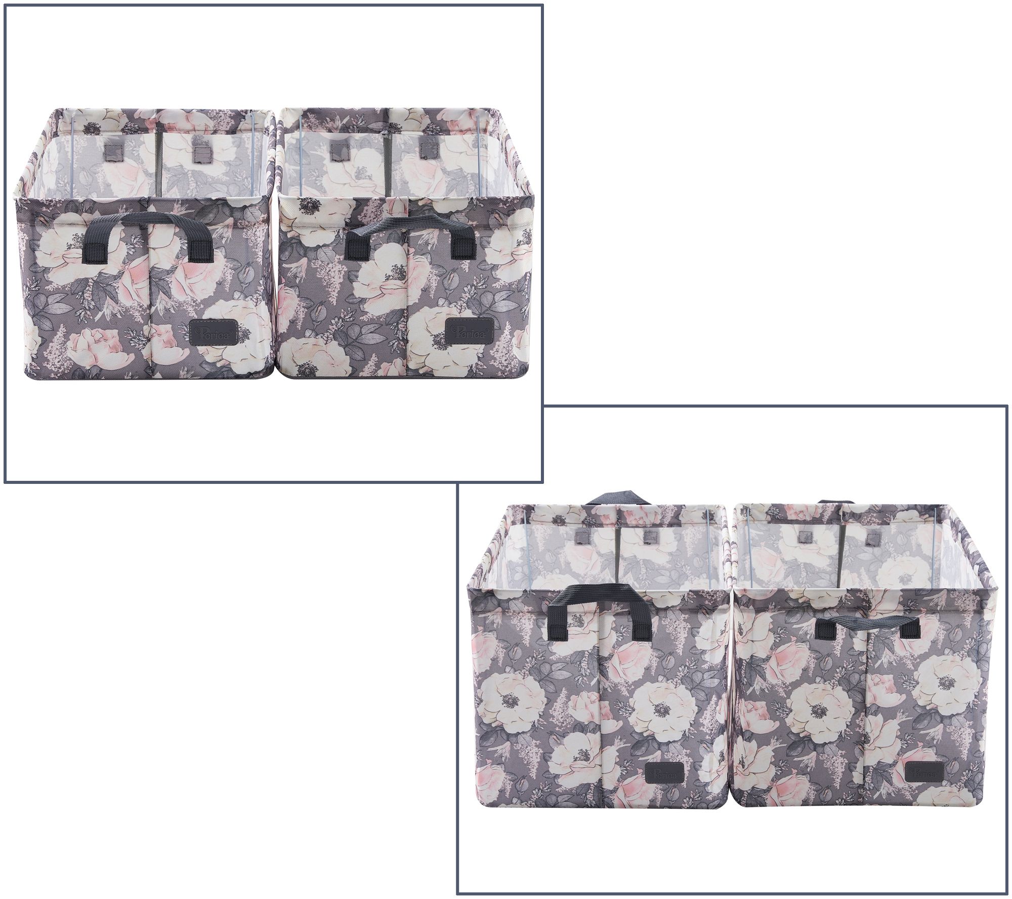 Periea Set of 2 Collapsible Storage Baskets - QVC.com