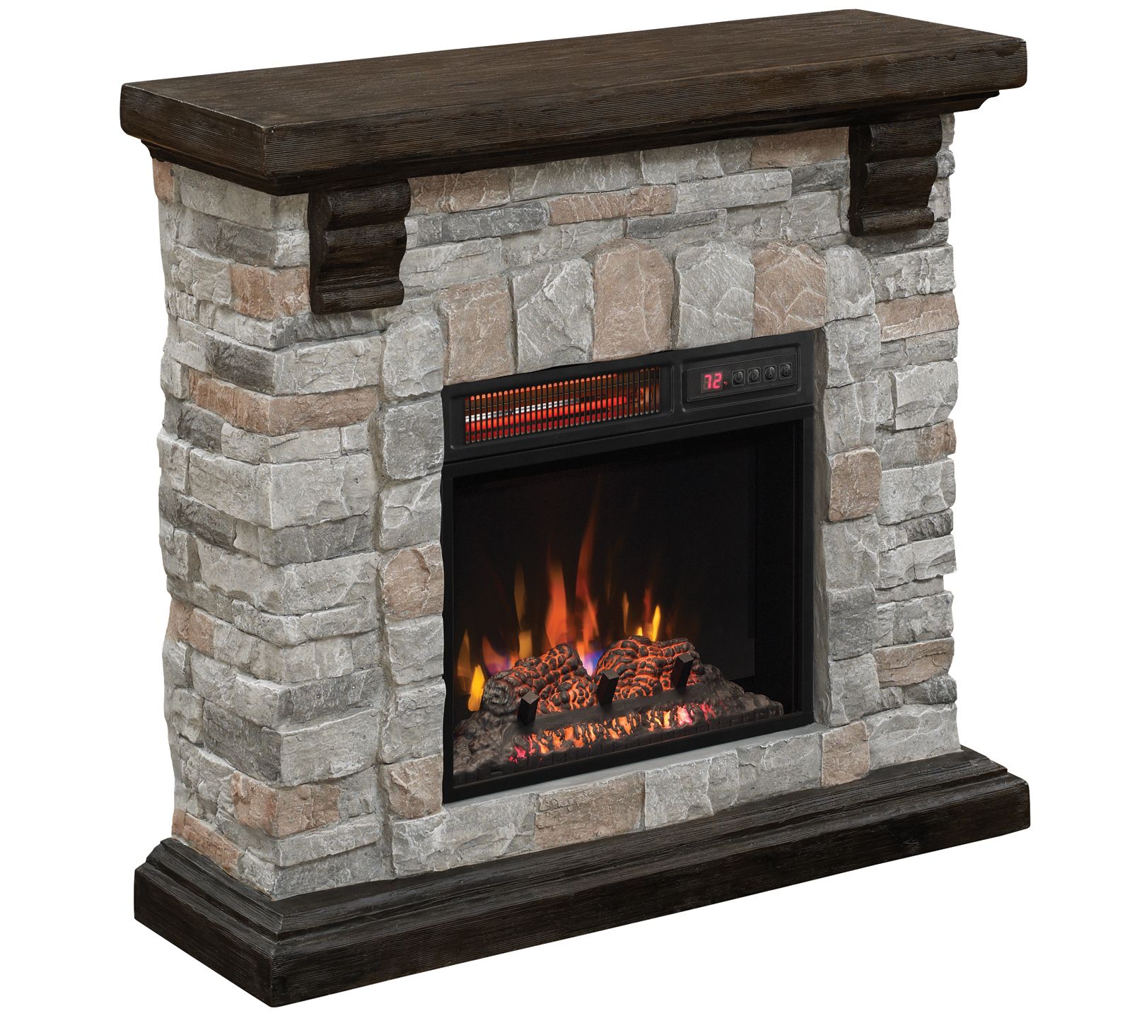 Duraflame Infrared Quartz Stone Mantel Heater with Flame Effect - QVC.com