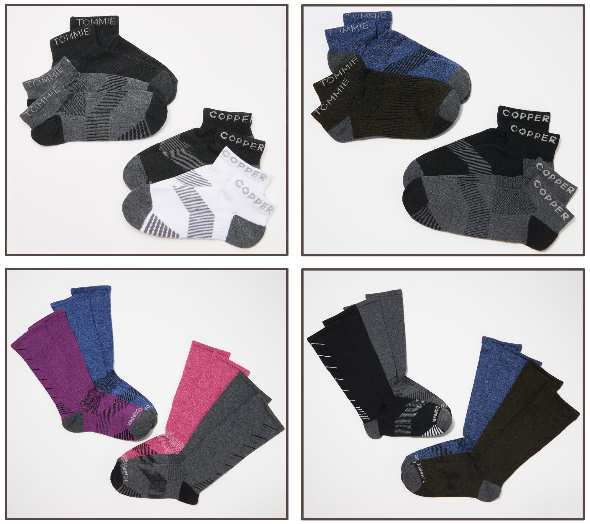 Tommie Copper 4-Pack Ankle Compression Ultra-Fit Socks - QVC.com