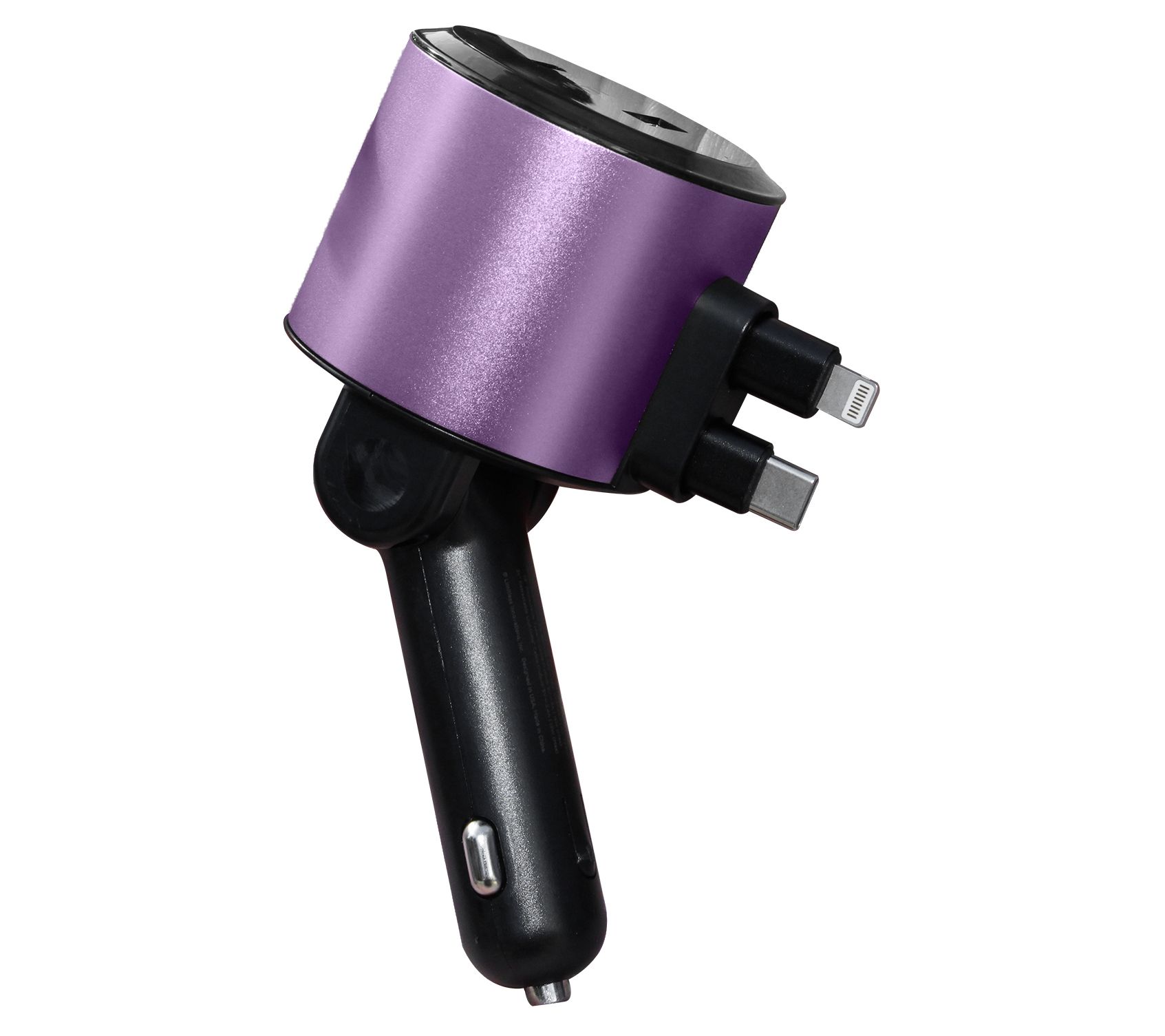Limitless Car Charger w/ Retractable Lightning Type-C Cables - QVC.com