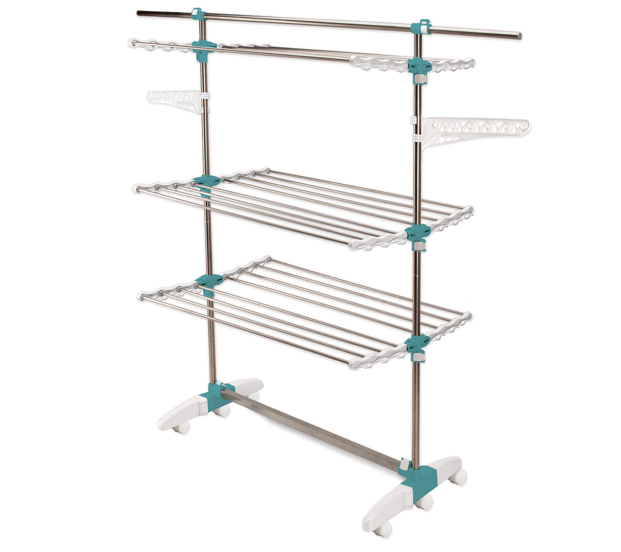 Green Rack Foldable Drying and Storage Rack with Wheels - QVC.com
