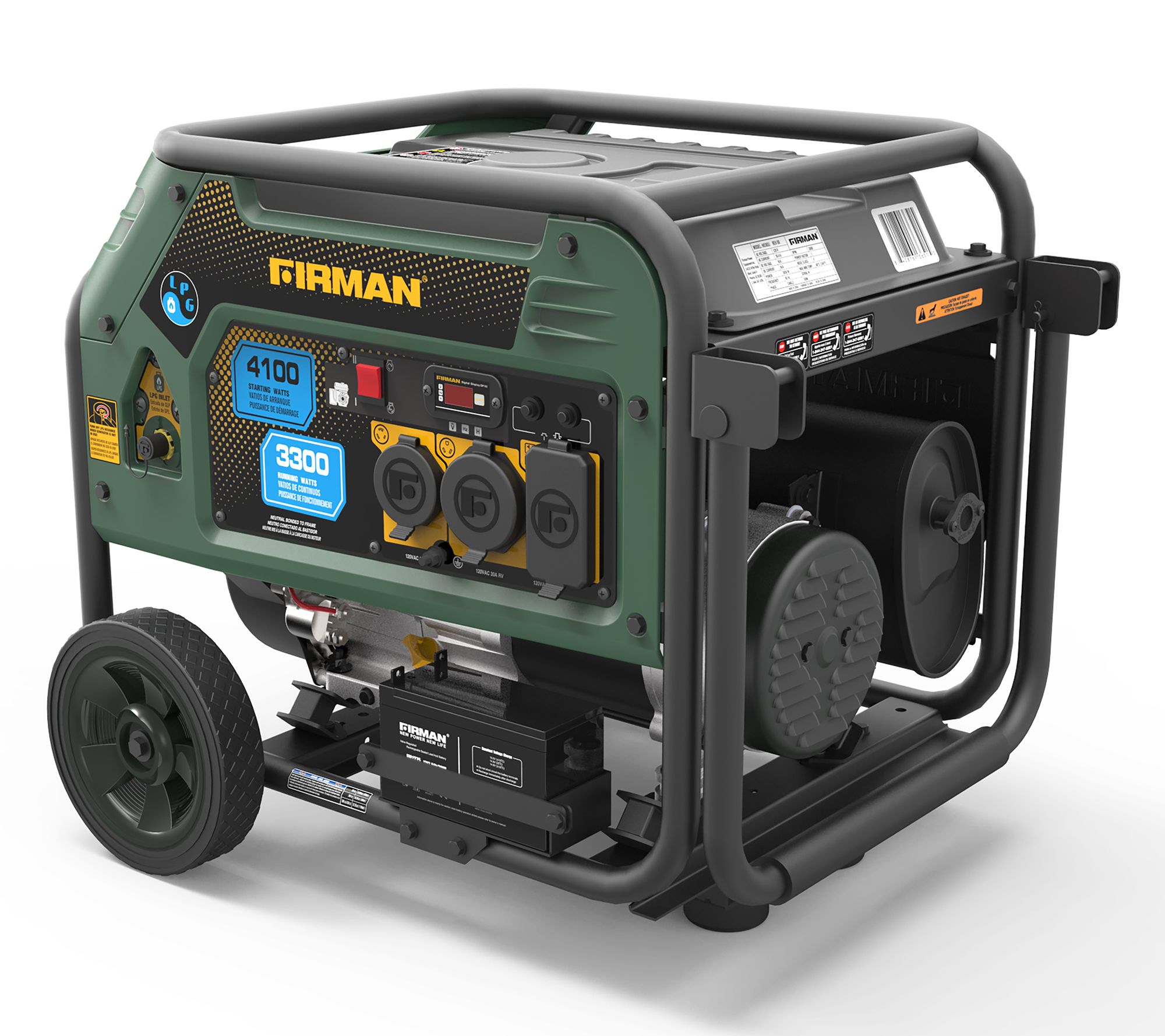 FIRMAN 4100W Portable Propane Generator with Push Start - QVC.com