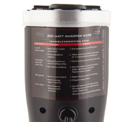 I-Tec 200 Watt Power Inverter With USB Port - QVC.com