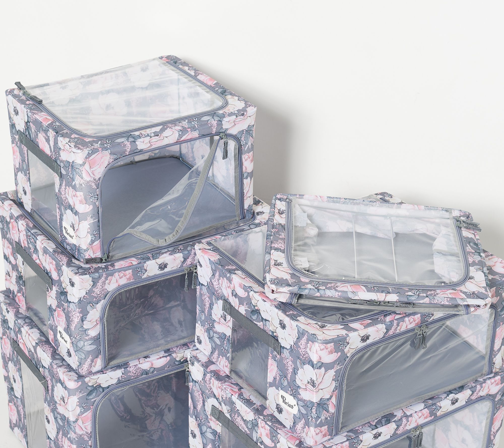 "As Is" Periea Set of 6 Collapsible Assorted Size Storage Boxes - QVC.com