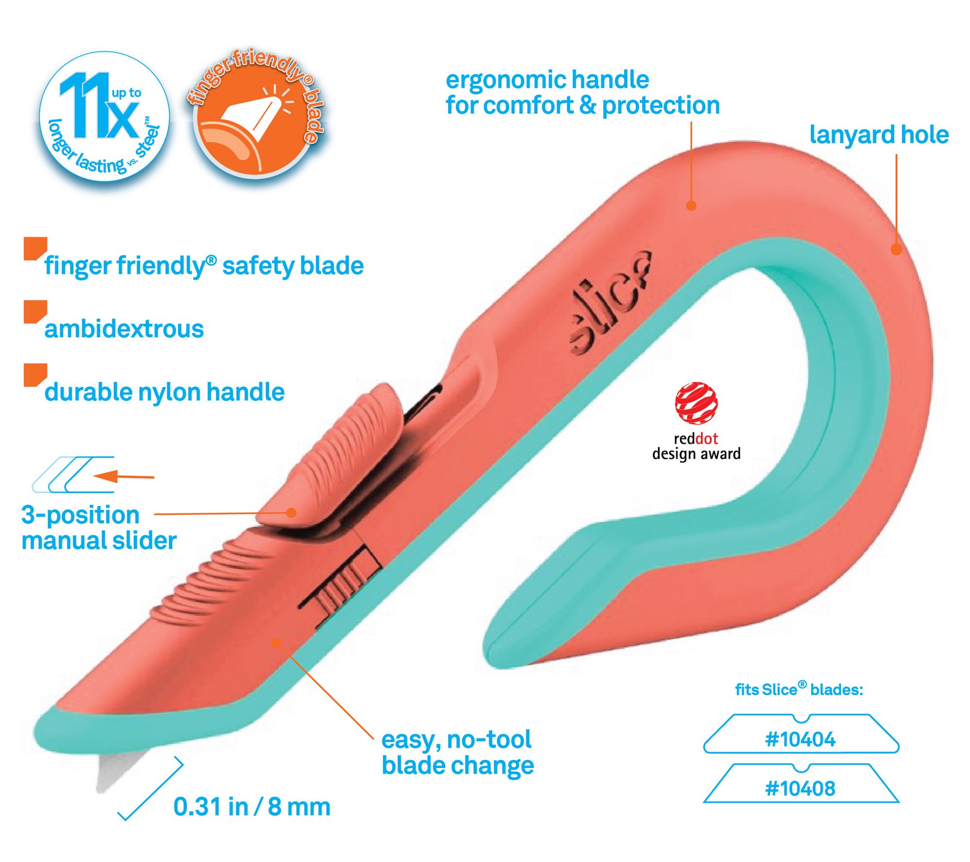 Slice Set of 3 Ceramic Box Cutters - QVC.com