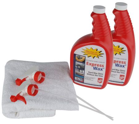 Express Wax Set of 2 32oz. Automotive Spray Wax and Towel - QVC.com